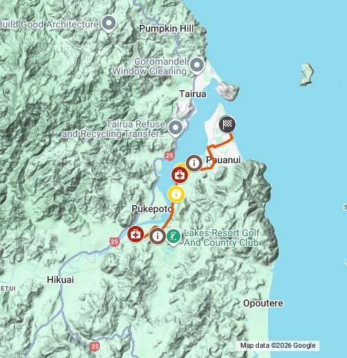 Pauanui Half Marathon (21km) – Google My Maps